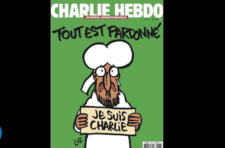 Charlie Hebdo's New Cover 'Je suis Charlie' depicts Prophet Muhammad ...