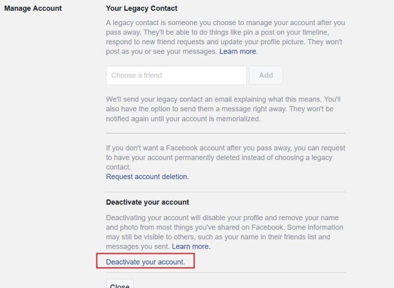 How to Deactivate FB account - Difference between Deactivation and ...